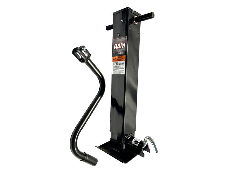 Weld-On 12K Trailer Jack w/ Spring Return Drop Leg & Crank Handle