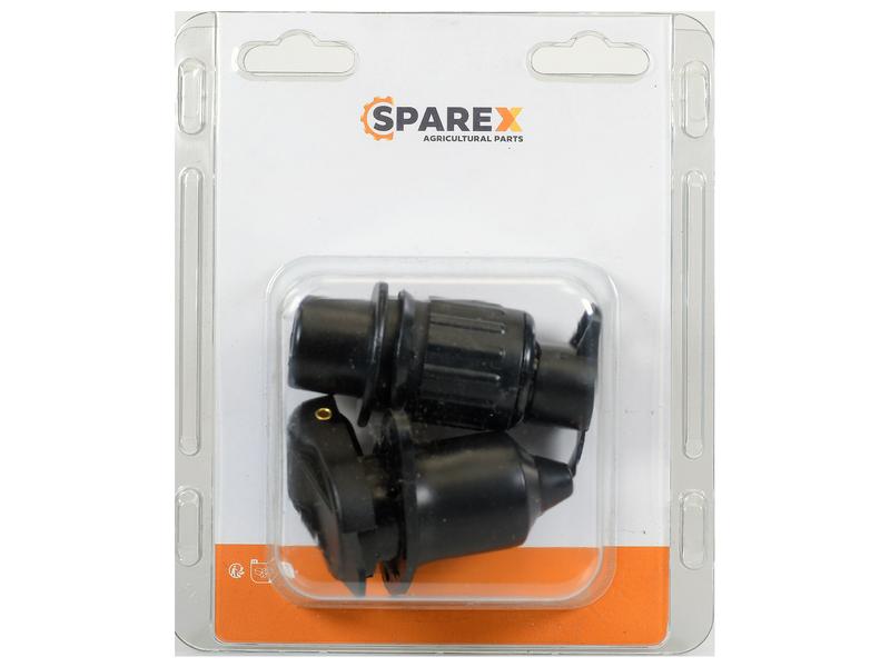 Agripak 2 pcs. 3 Pin Plug & Socket 2 Bolts Fixing