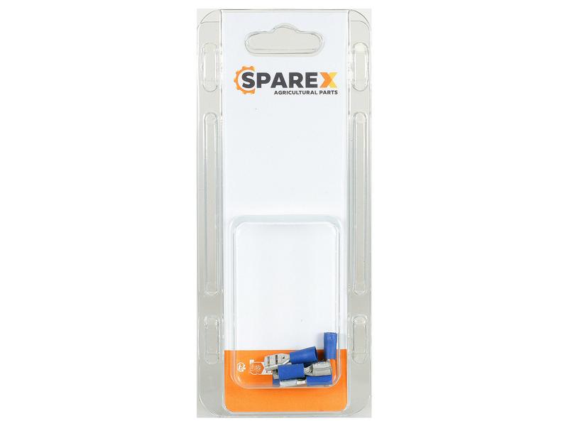 Agripak 6 pcs. Pre Insulated Spade Terminal Female, 6.3mm, Blue