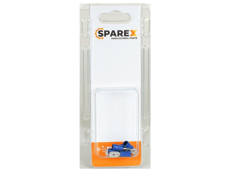 Agripak 6 pcs. Pre Insulated Spade Terminal Male, 6.3mm, Blue