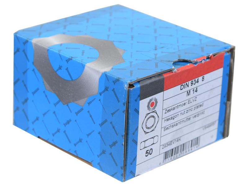 Metric Hexagon Nut, M14x2.00mm (DIN 934)