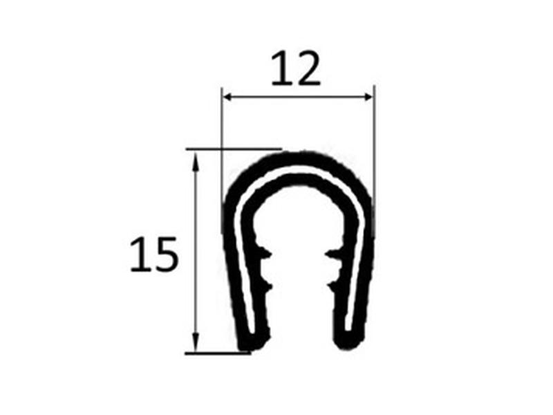Plastic Edging Strip (Black) 5 - 8mm x 1M