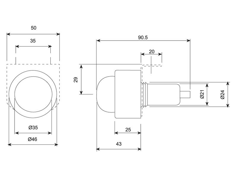 Marker Light - Front (Halogen), RH & LH, 12V