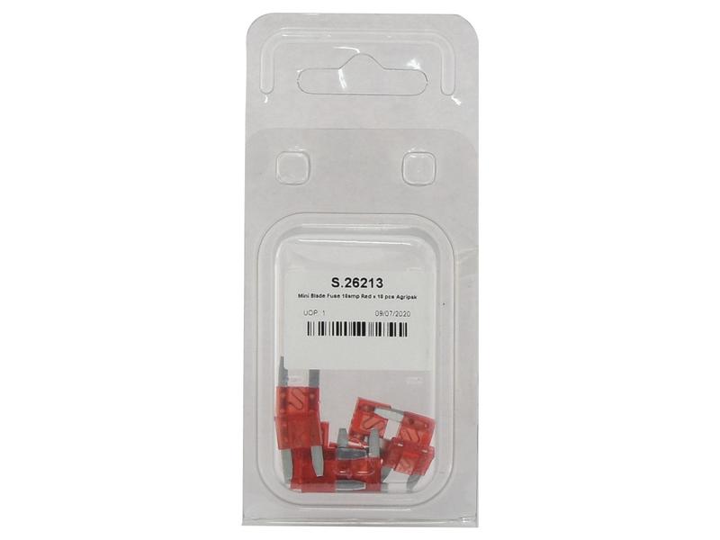 Agripak 10 pcs. Mini Blade Fuse 10A Red