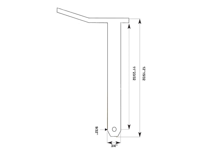 Swinging Drawbar Hinge Pin 3/4''x11 23/32''