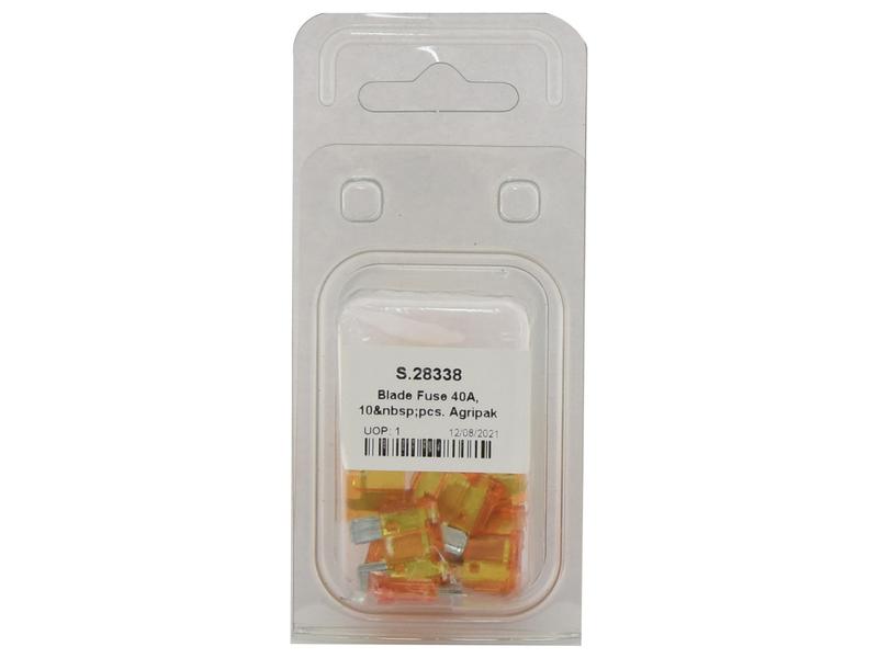 Blade Fuse 40A, 10 pcs. Snap pack