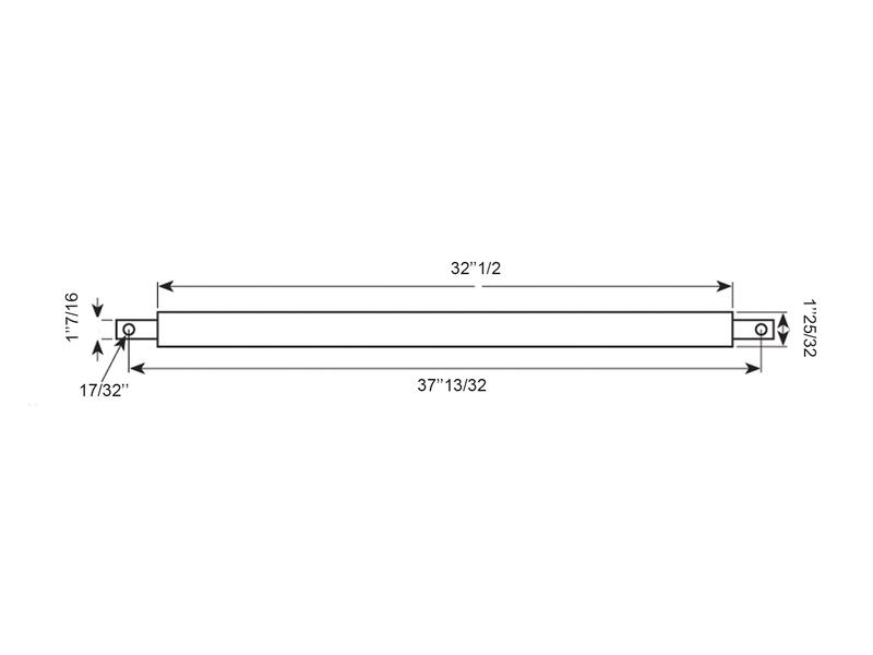 Round Linkage Bar with Weld on Cups - Cat. 3 - 950mm