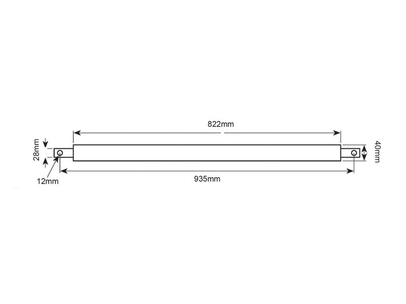 Round Linkage Bar with Weld on Cups - Cat. 2 - 934mm