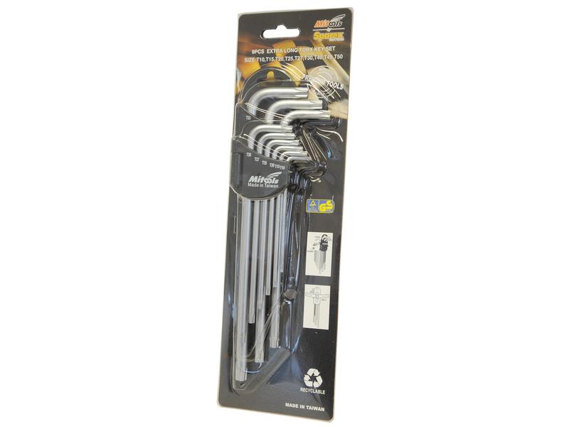 (9 pcs.) Extra Long Torx Key Wrench Set