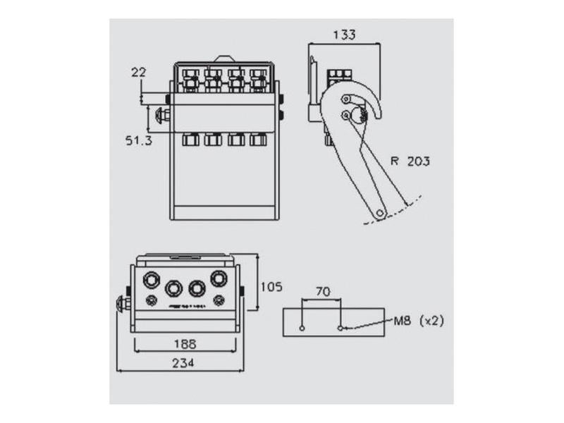 Concector Hidraulico - Macho - x M22 x 1.50'' métrica - 2PS06 Serie
