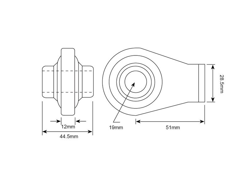 Top Link Weld On Ball End (Cat. 1 (Ø19mm))