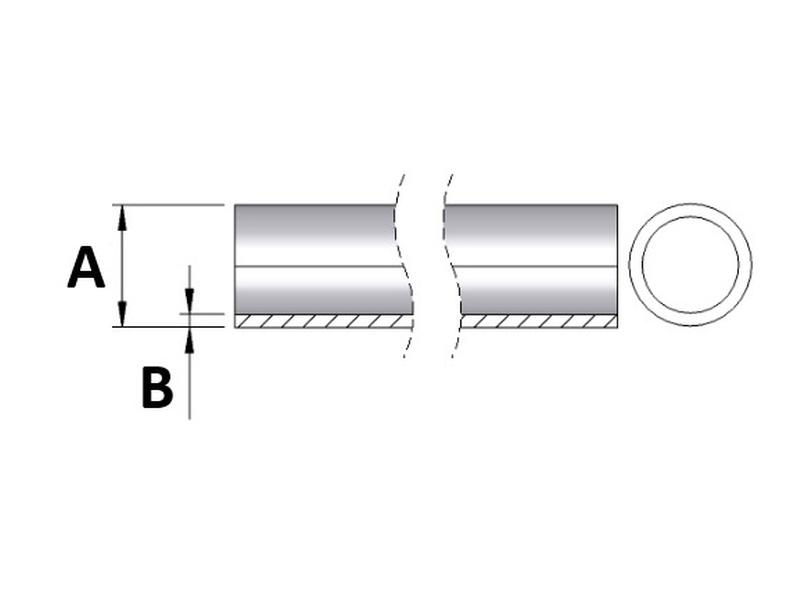 Steel Hydraulic Pipe (22L) 22mm x 2.00mm, (Galvanised), 3m