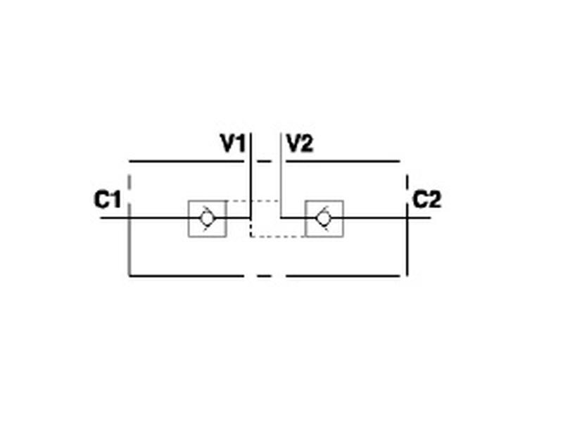 MARCHESINI Dual Pilot Operated Check Valve Kit 3/8'' BSP (30 L/min Flow ...