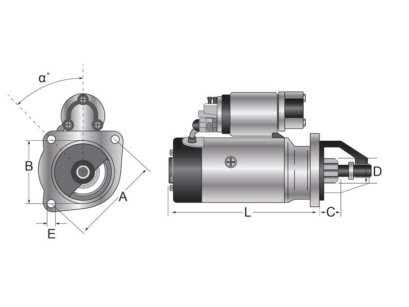 Starter Motor - 12V, 3Kw (Mahle)