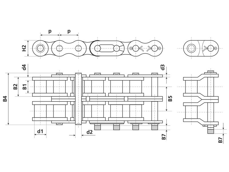 Drive Chain - Duplex, 20B-2 (5M)