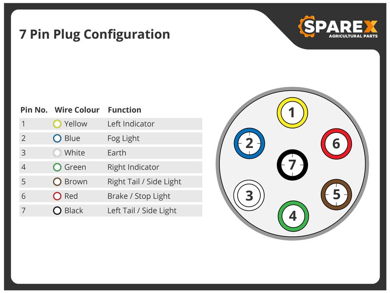 7 Pin Trailer Socket (Metal), Female 12V