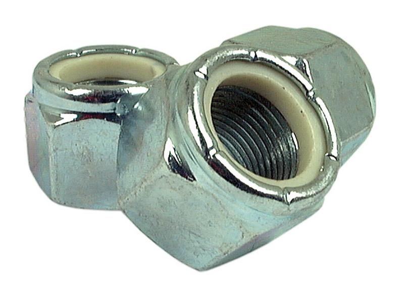 Zelfborgende moer 3/4'' UNF klasse 8 verzinkt DIN 985