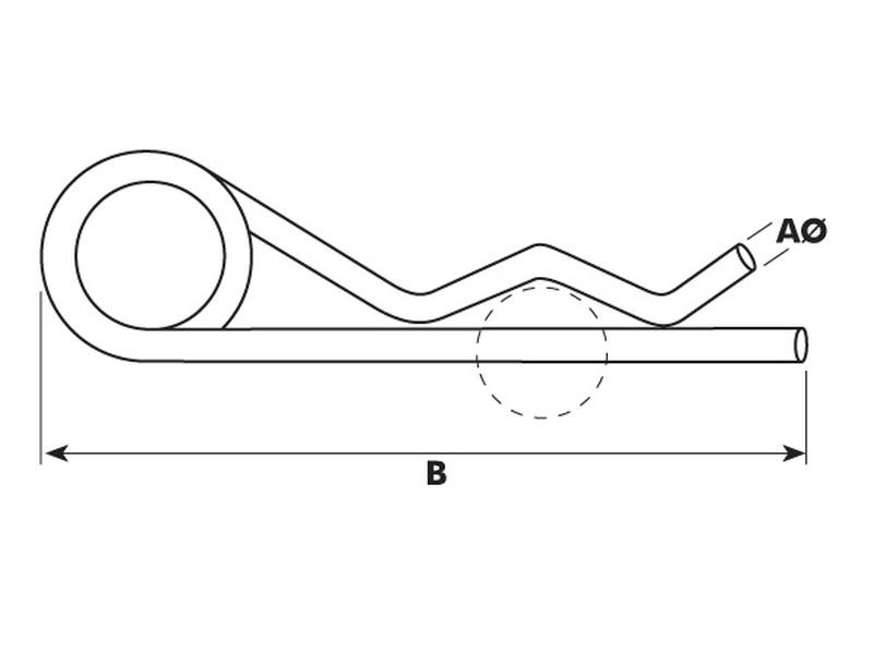 Double Wound Grip Clip, Clip Ø5mm x 110mm