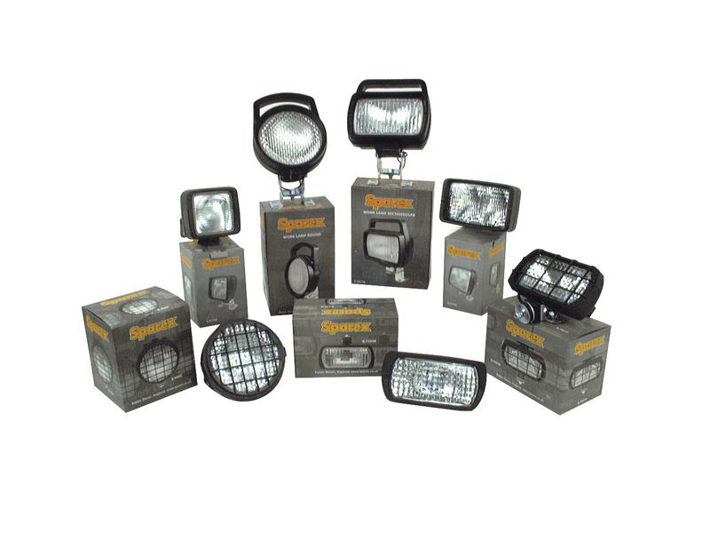 Work Light (Halogen), Square, RH & LH, 12V