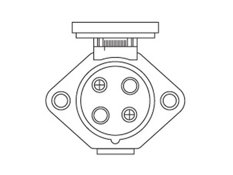 4 Pin Auxiliary Female Socket (Black Plastic)