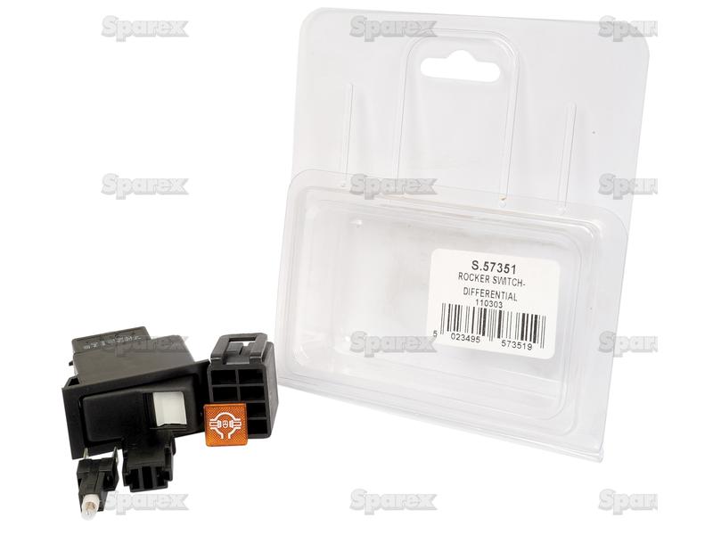 Rocker Switch - Diff. Lock, 3 Position (Off/1/(2))