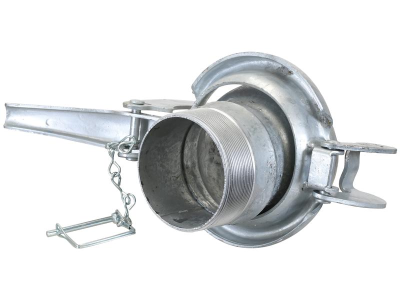 Coupling with Threaded End - Male 4'' (108mm) x 4'' BSPT (Galvanised)