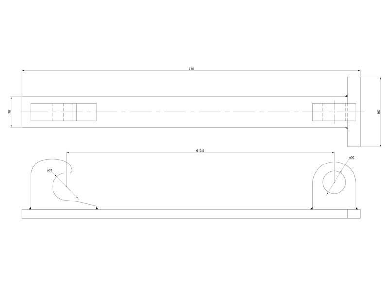 Loader Bracket (Pair), Replacement for: Volvo BM, JCB