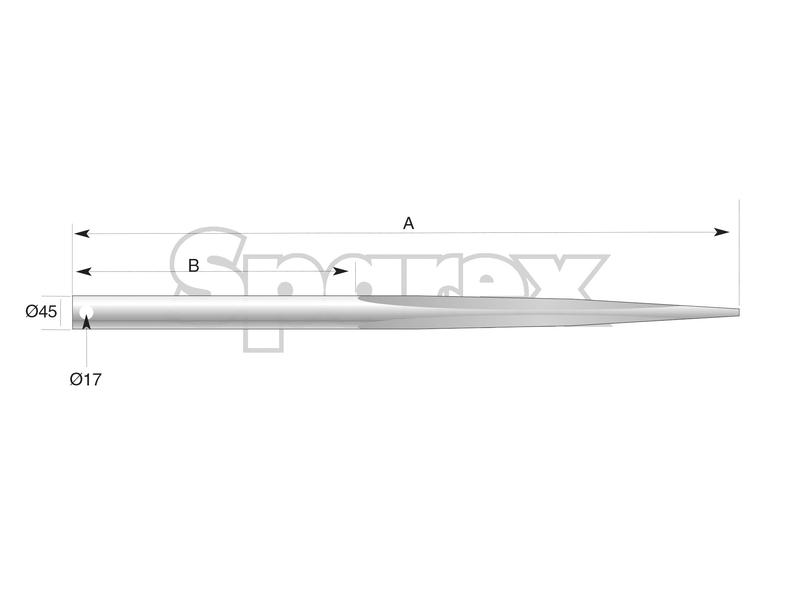 Loader Tine - Straight 1050mm, (Star)