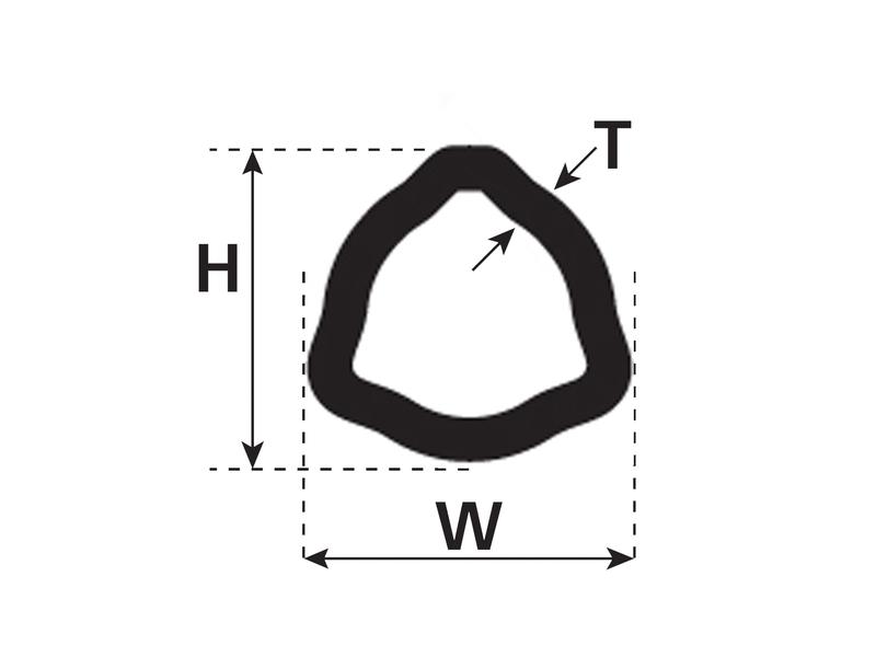 PTO Tube - Triangle Profile , Length: 3M (12522)