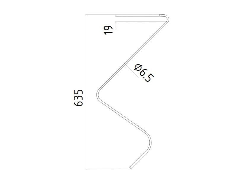 Wheel Rake Tine - RH & LH - Length:650mm, Width:440mm, Ø6.5mm ...