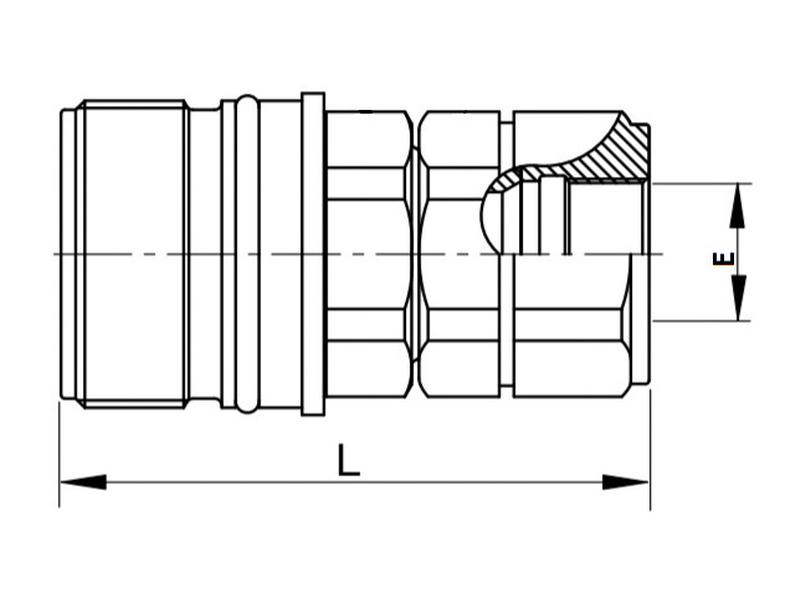 Parker Hydraulic Screw Coupling Female 3/4'' Body x 3/4'' BSP Female Thread