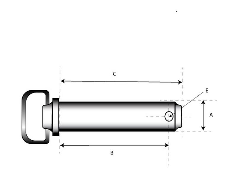 Steckbolzen mit Kette und Splint 19x98mm