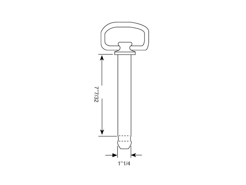 Steckbolzen mit Kette und Splint 19x98mm