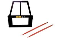 High Back Bale Frame - 2 x M28 x 1250mm SHW Tines