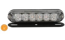 Slimline Hazard Light Amber 130mm 12-24V