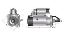Starter Motor - 12V, 3.2Kw, Gear Reducted (Sparex)