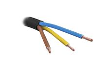 Electrical Cable - 3 Core, 1.5mm² Cable, Black (Length: 50M)